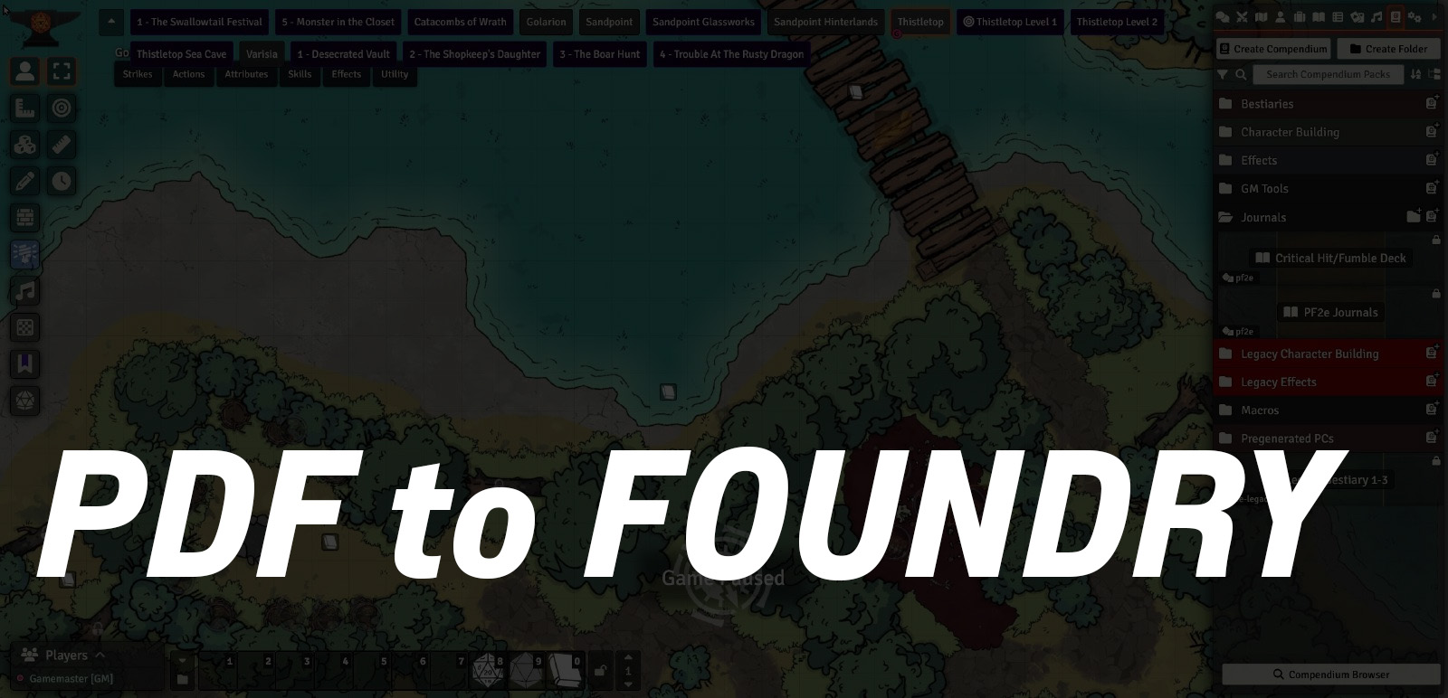 From PDF to Foundry: Setting Up Pathfinder 2e in Foundry VTT